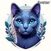 Blue Cat Design for Youtube Channel Gamer Avatar Influencer Including ...