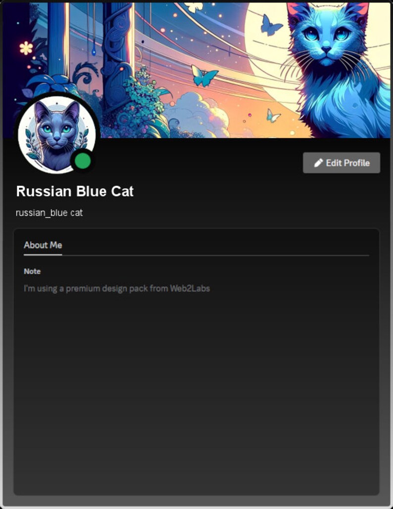 Blue Cat Design for Youtube Channel Gamer Avatar Influencer Including ...