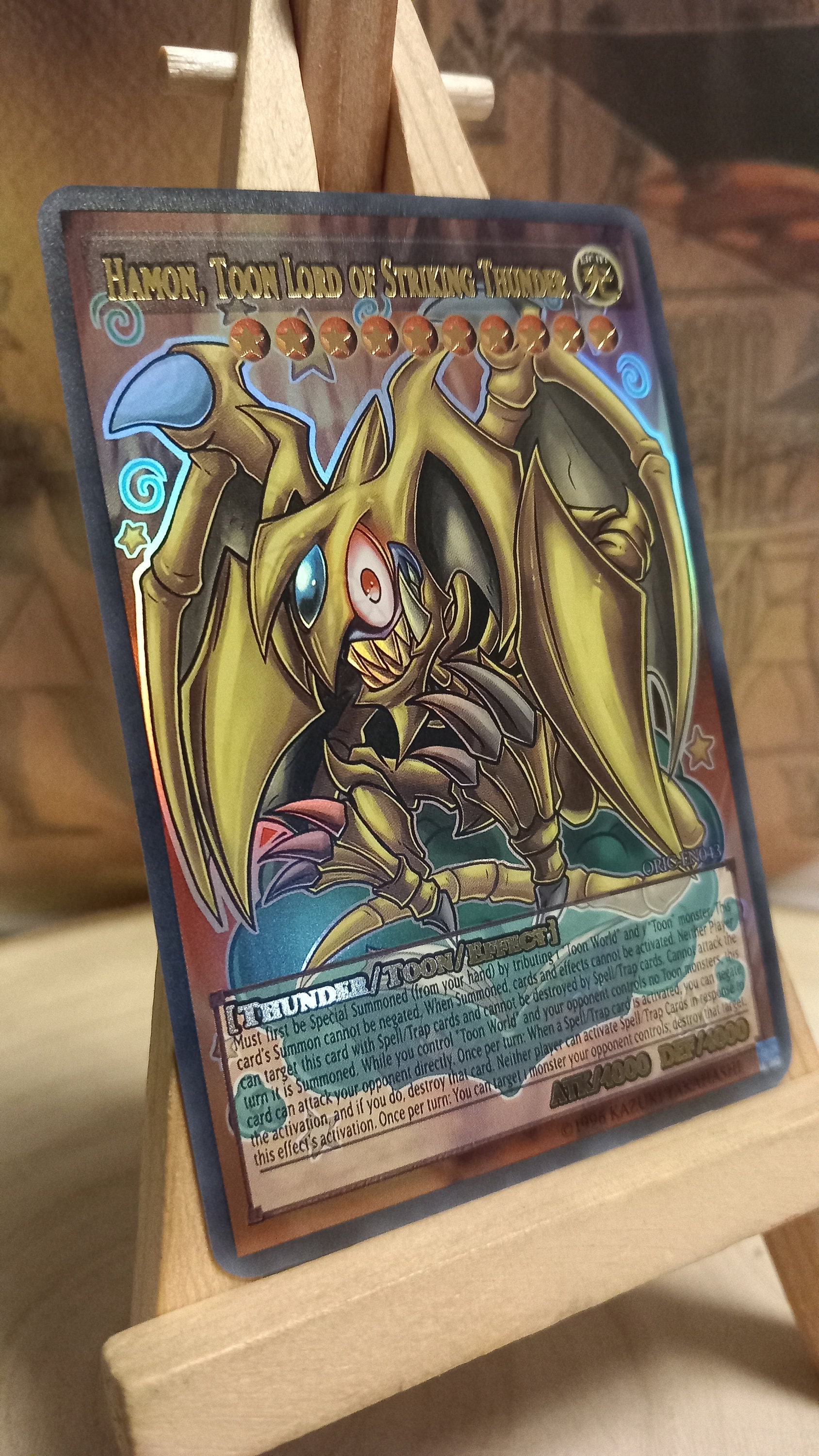 Yu-gi-oh Hamon Toon Lord of Striking Thunder Holographic V ANG Card - Etsy