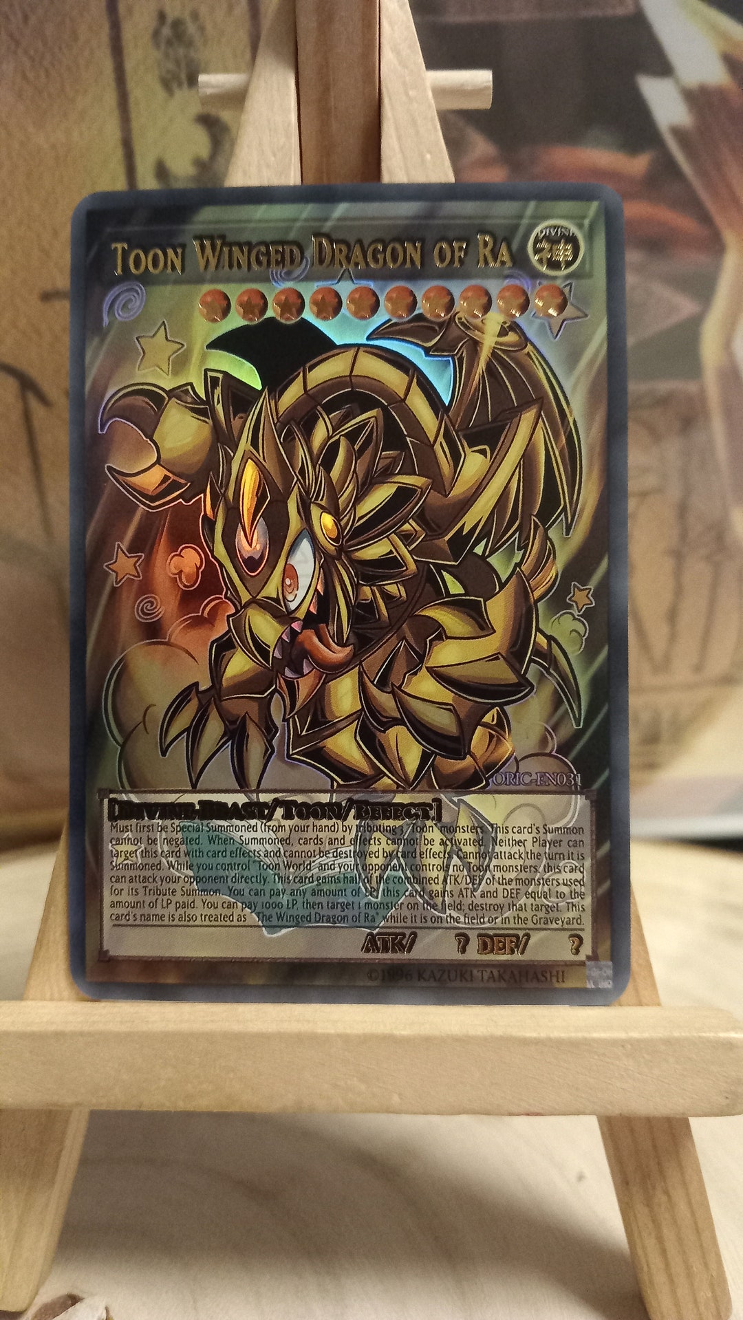 Yu-gi-oh Toon Winged Dragon of Ra Holographic V ANG Card - Etsy UK