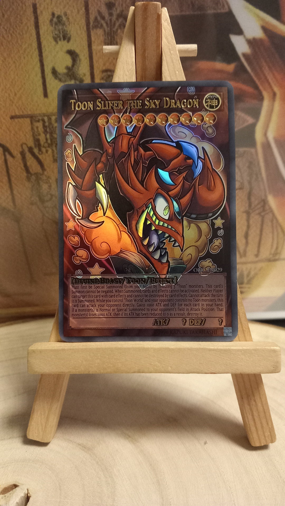 Yu-gi-oh Toon Slifer the Sky Dragon Holographic V ANG Card - Etsy