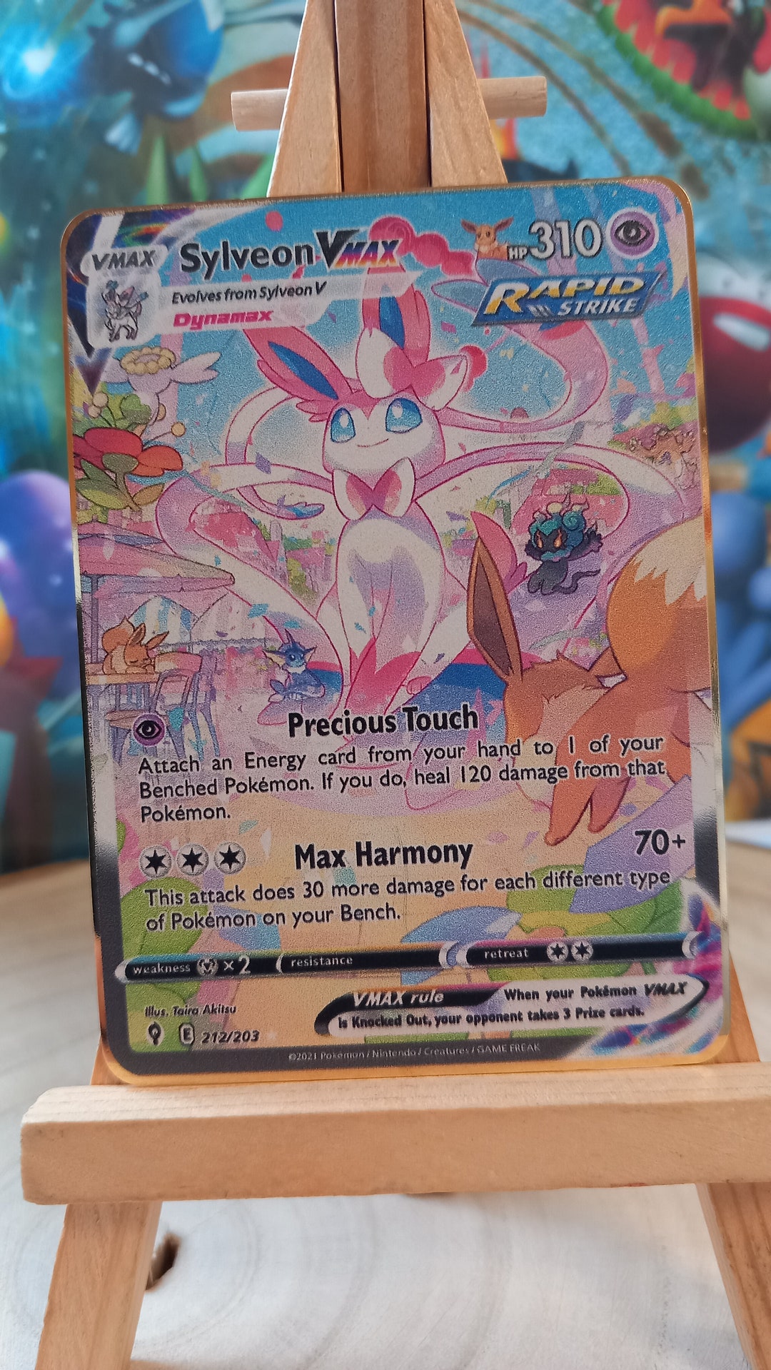Pokemon Card Sylveon Vmax 212/203 ENG Version - Etsy