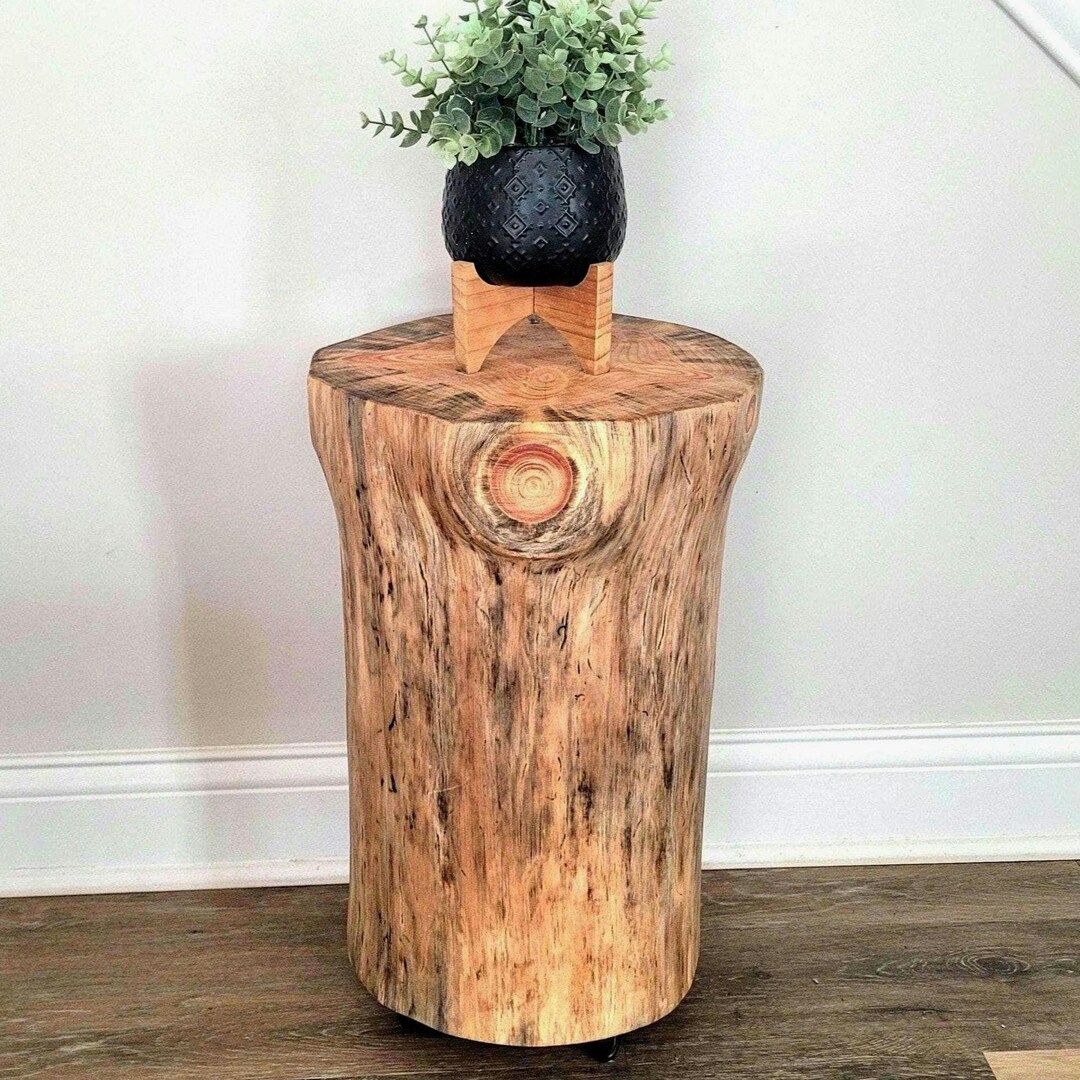Live Edge Tree Stump Wood Table With Legs, One of a Kind - Etsy