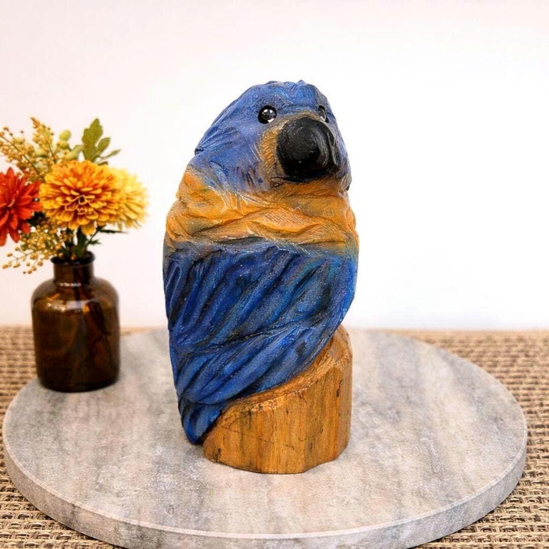 Chainsaw Carved Bluebird Sculpture, One of a Kind - Etsy