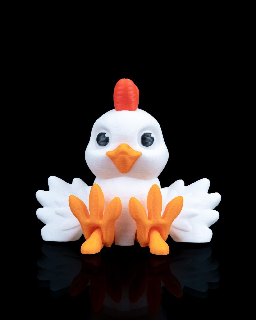 Flapper Chicken: 3D Printed Flexi Fidget Toy - Etsy