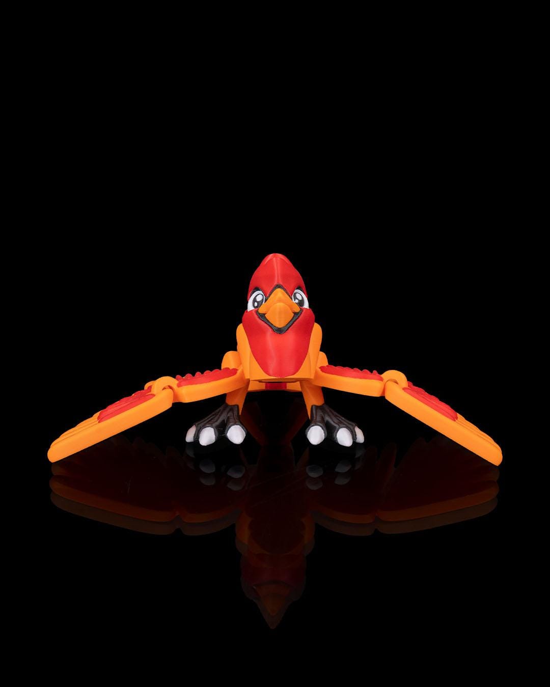 Press the Cardinal – 3D Printed Push Toy | Bouncy Red Bird Desk Fidget ...