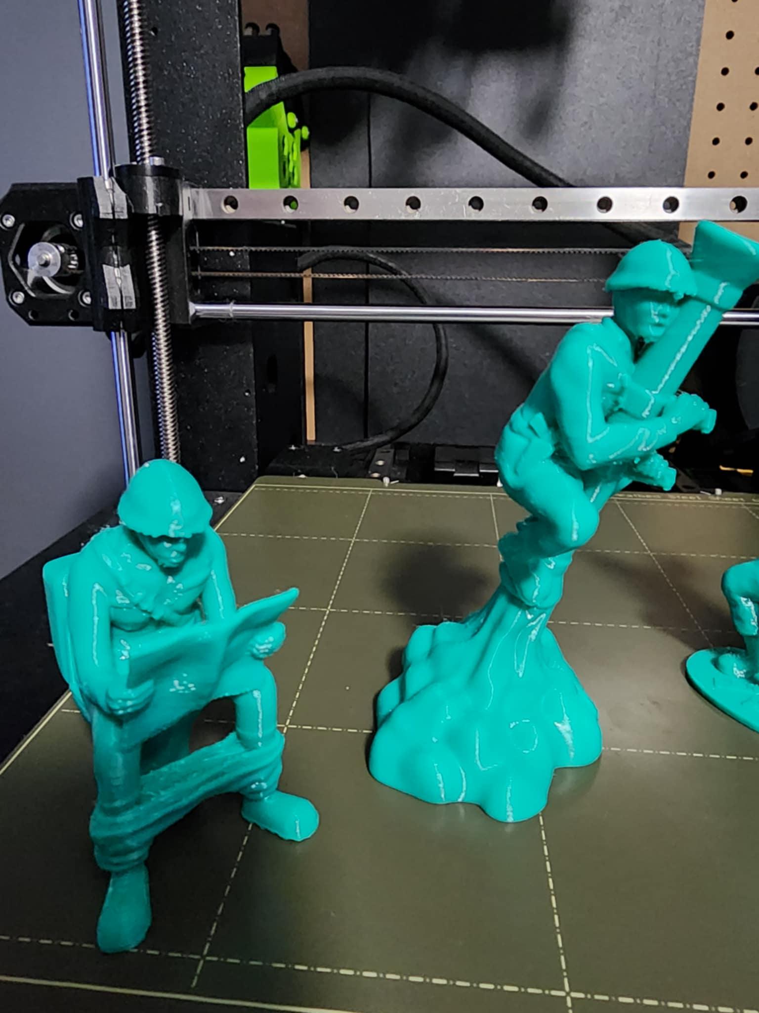 Comical 3D Printed Green Army Men - Etsy