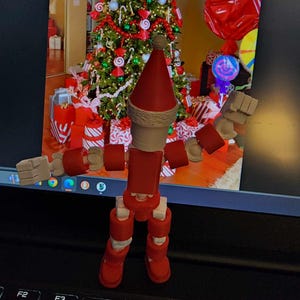 3D Printed Posable Santa Action Figure - the Perfect Holiday Gift! - Etsy