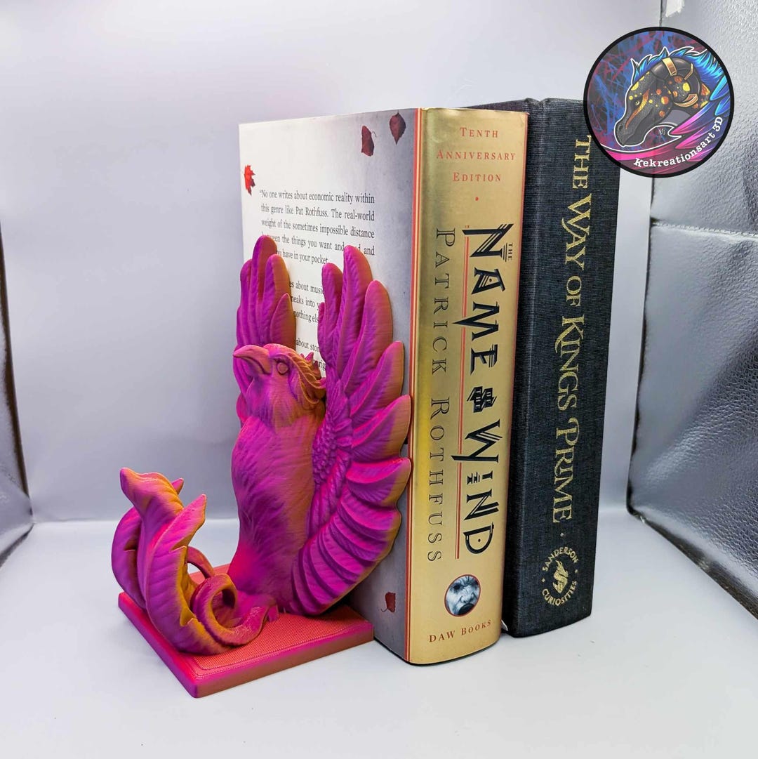 3D Printed Phoenix Bookend – A Majestic Guardian for Your Books! - Etsy