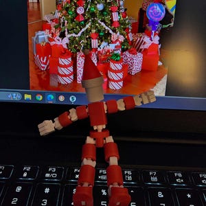 3D Printed Posable Santa Action Figure - the Perfect Holiday Gift! - Etsy