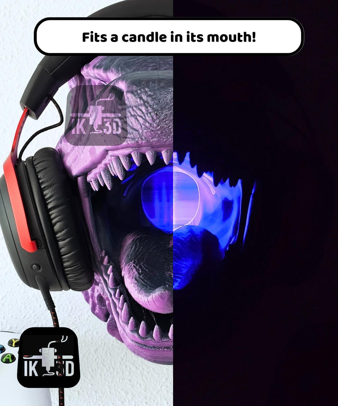 3D Printed Godzilla Head Wall-mounted Controller Holder - Etsy