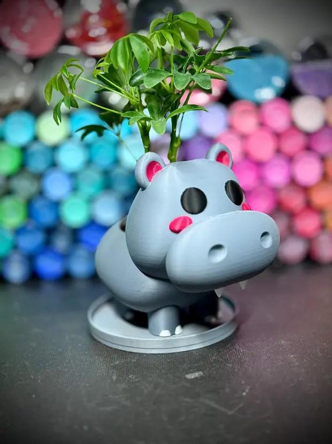 Hippo'pot'amus – the Adorably Chunky Hippo Planter! - Etsy