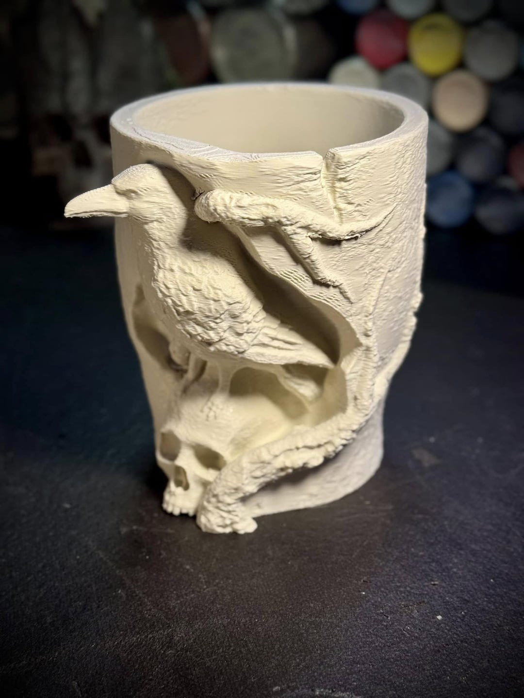 3d Printed Raven Vase - Etsy