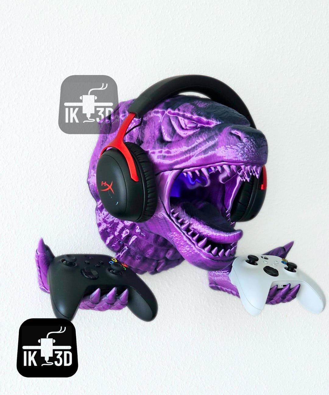 3D Printed Godzilla Head Wall-mounted Controller Holder - Etsy