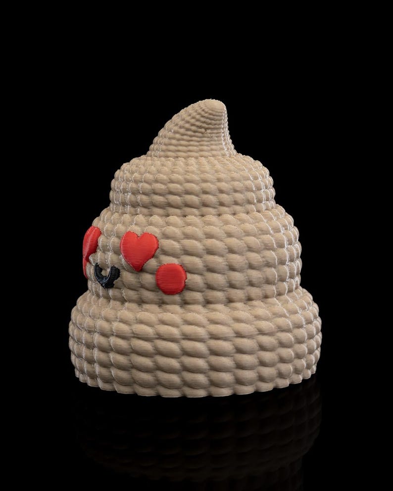 3D Printed Poop Emoji Container, Desk Accessory, Fun Gift - Etsy