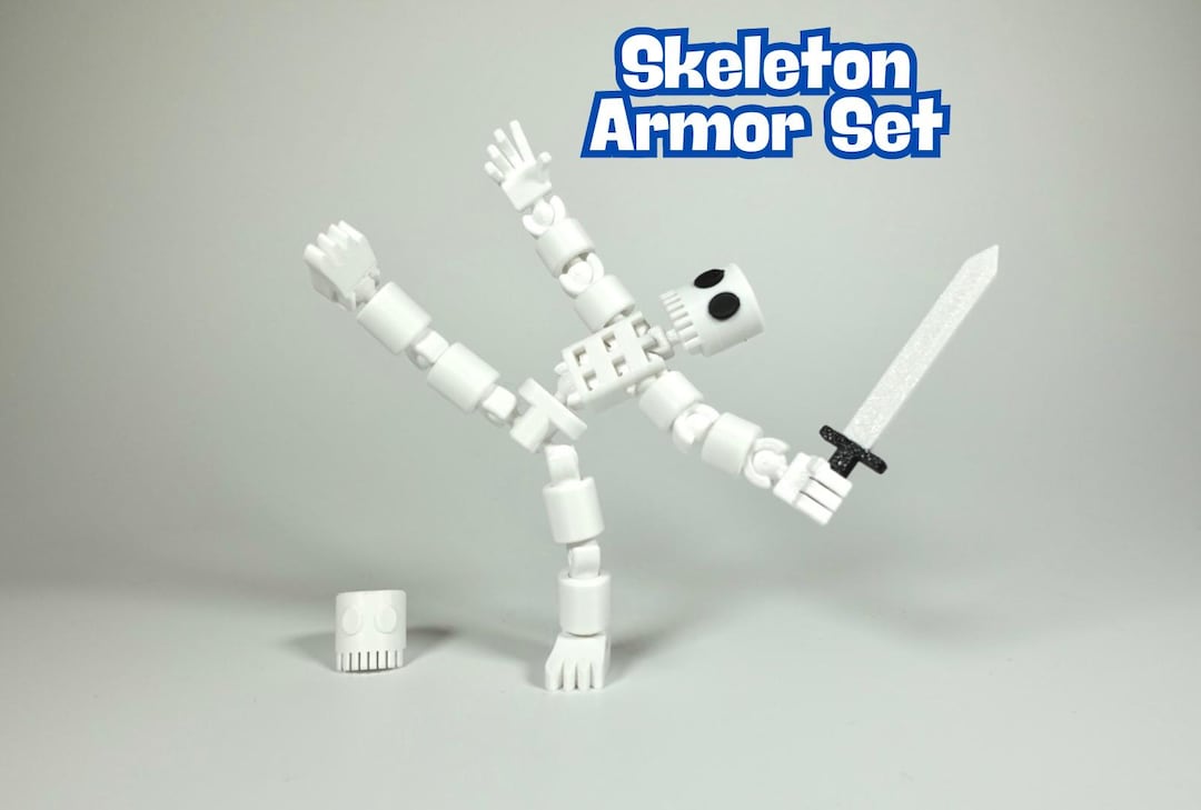 Spook-tacular Halloween 3D Printed Mini Poseable Skeleton Action Figure ...