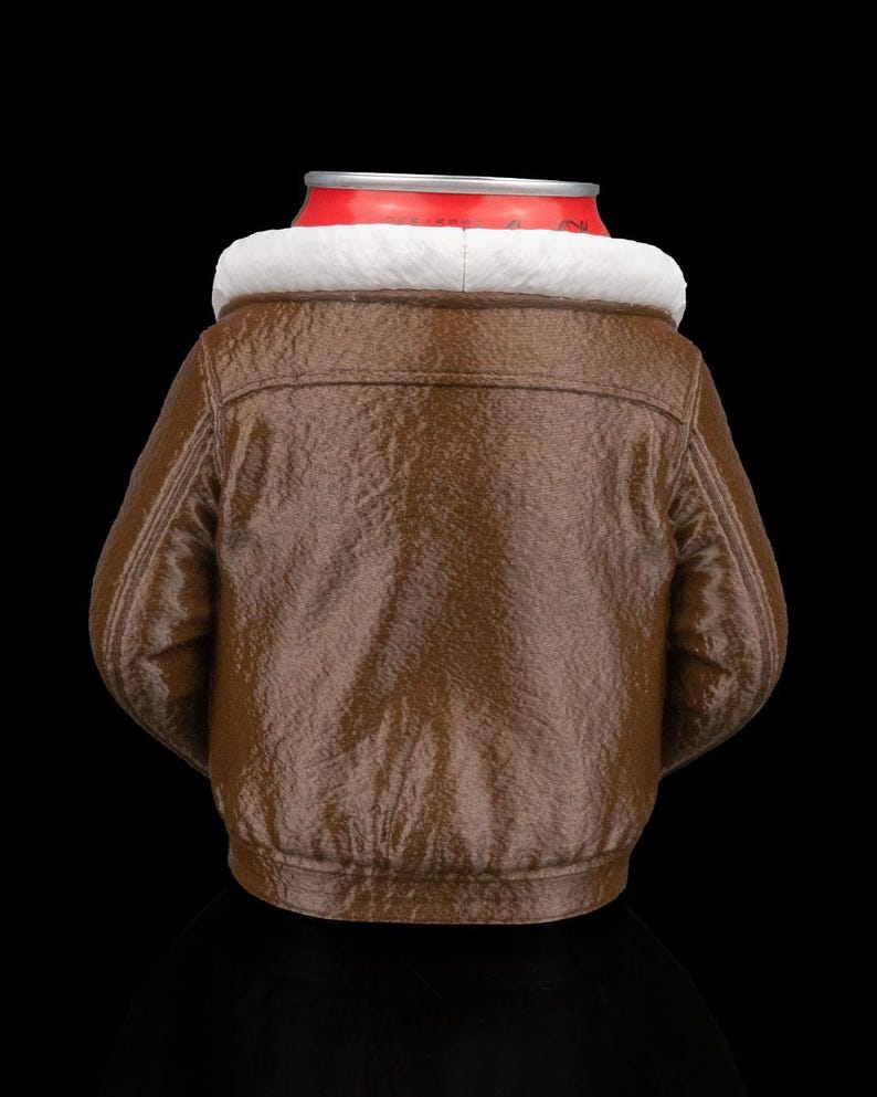 3D Printed Leather Jacket Can Holder – Coolest Drink Sleeve Ever - Etsy