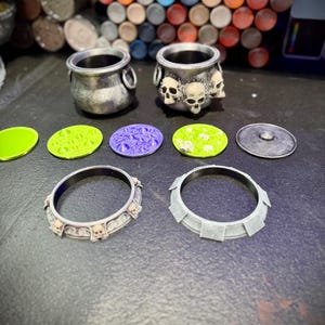 3D Printed Customizable Cauldron With Skulls – Spooky & Unique! - Etsy