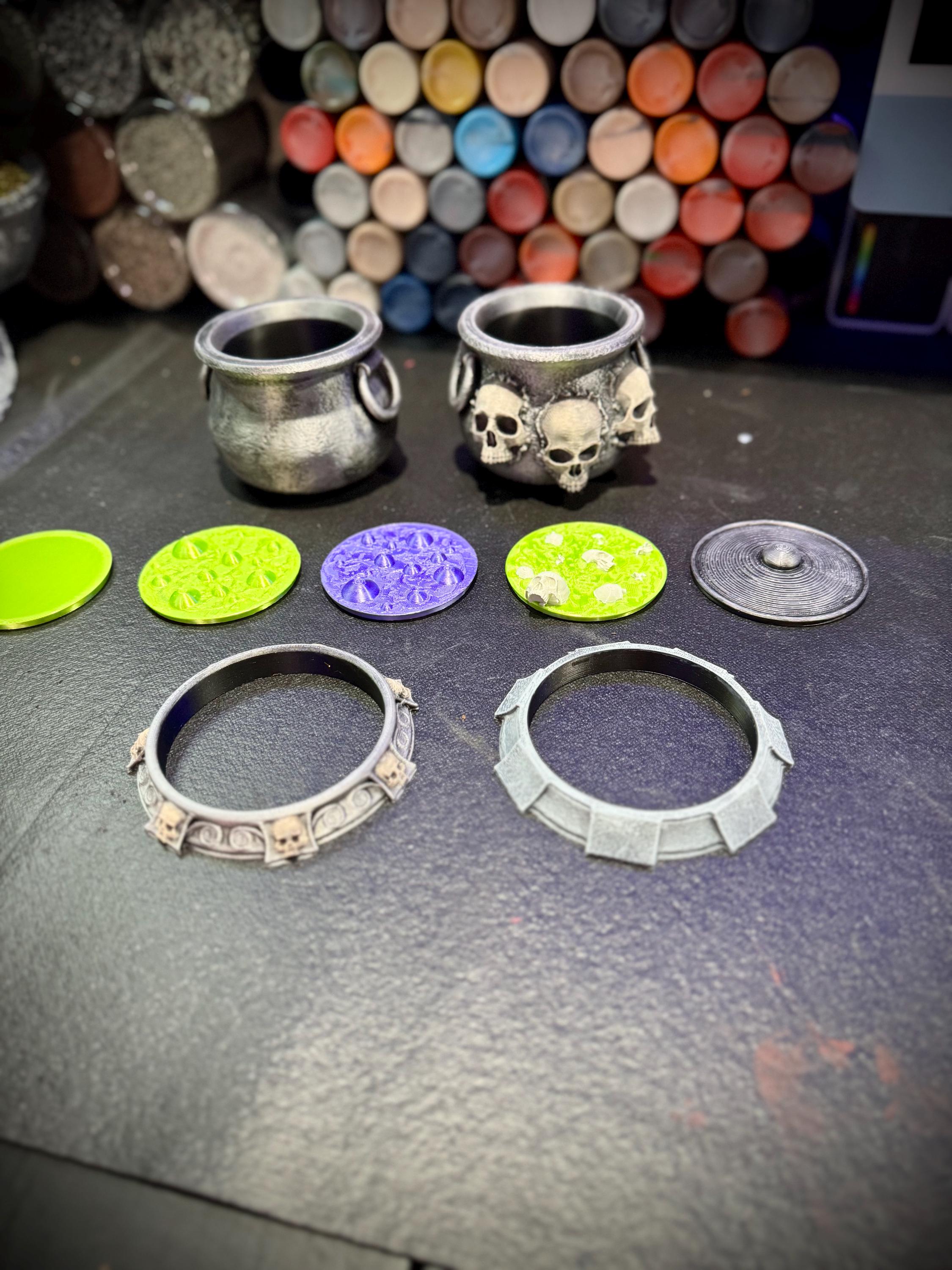3D Printed Customizable Cauldron With Skulls – Spooky & Unique! - Etsy