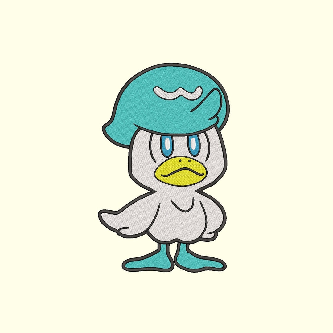 Quaxly Pokemon Duck Embroidery Design. Quaxly Pokemon Embroidery ...