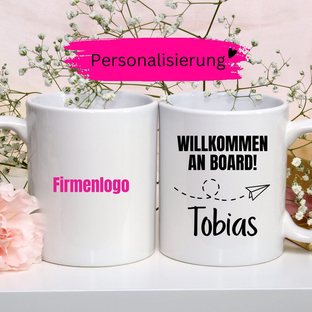 Personalized Mug for New Employee/colleague: Name (woman), Gift (man ...