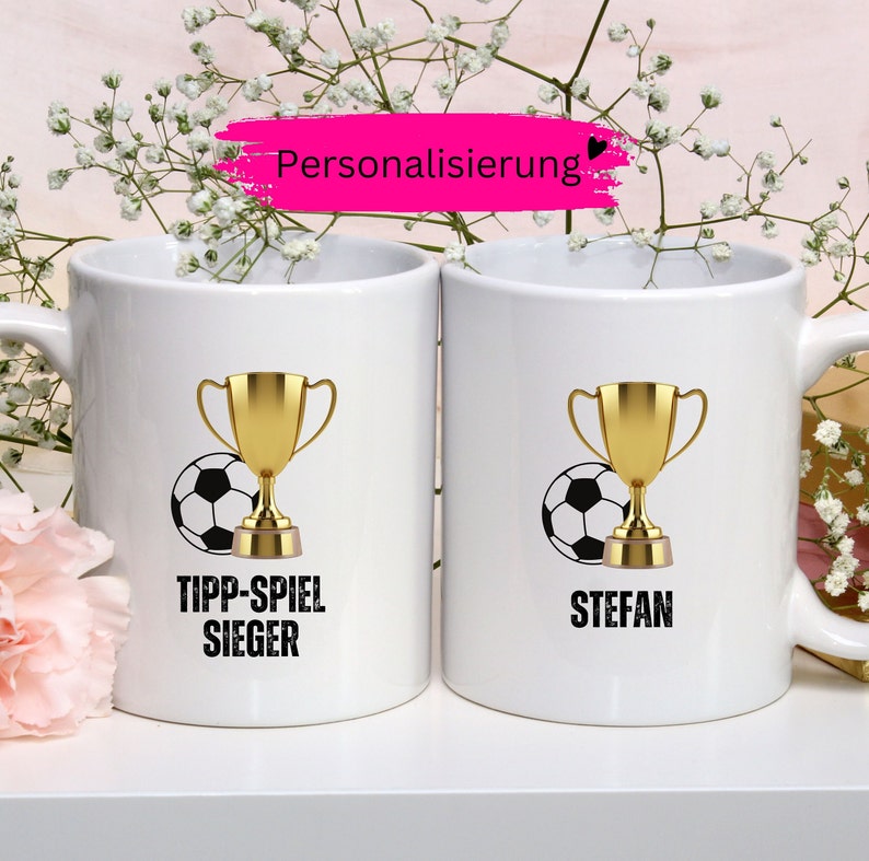 Personalisierte Tasse Name Mann Fußball WM 2026 Tippspiel Sieg 1.Gewinn ...