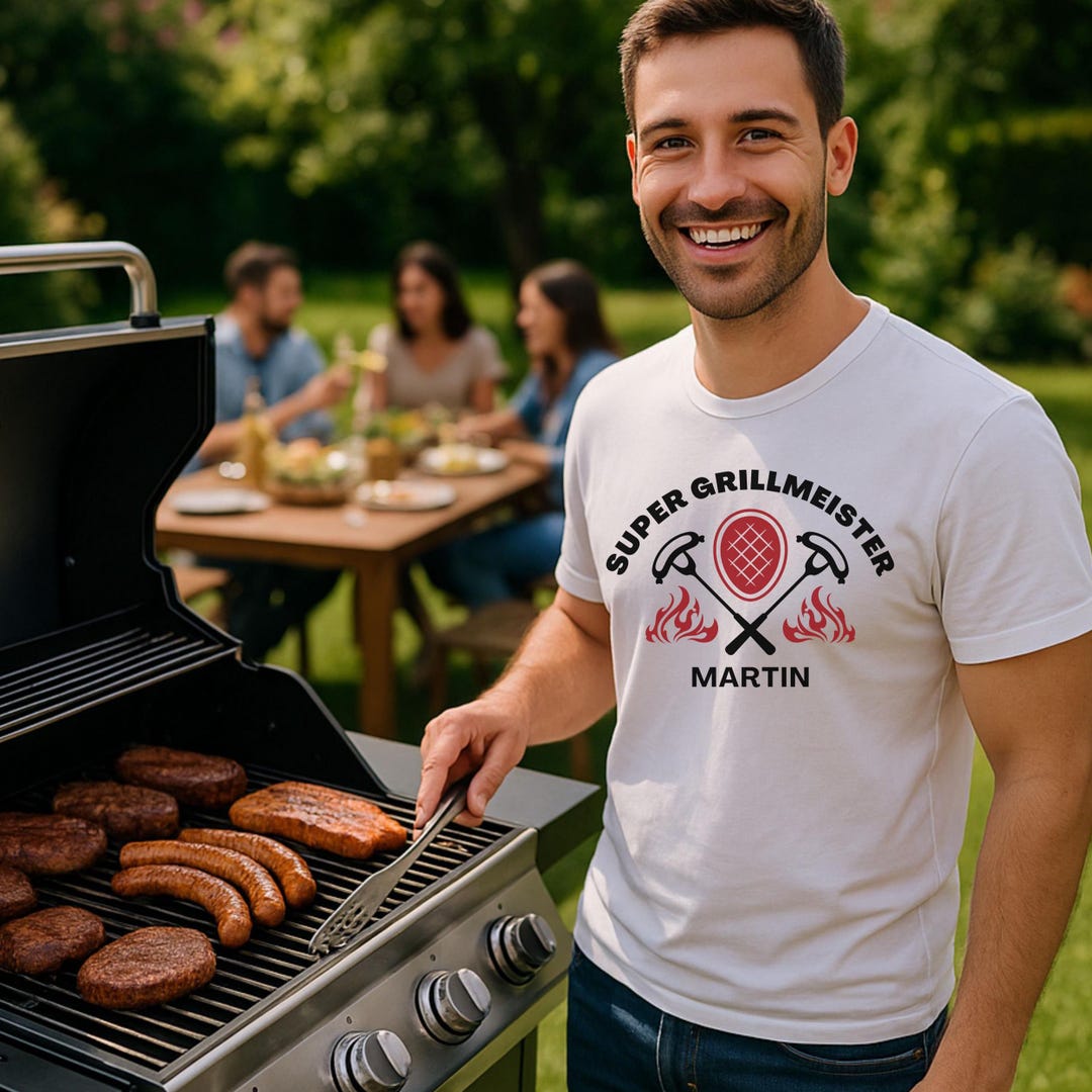 Personalized Grilling Shirt With Your Desired Name, Grill Master Saying ...