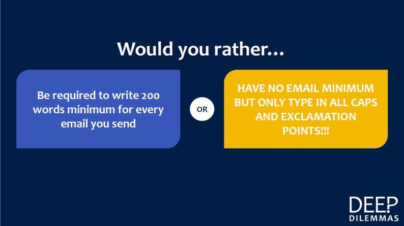 75 "would You Rather" Icebreaker Questions | Fun Team Building Game for ...