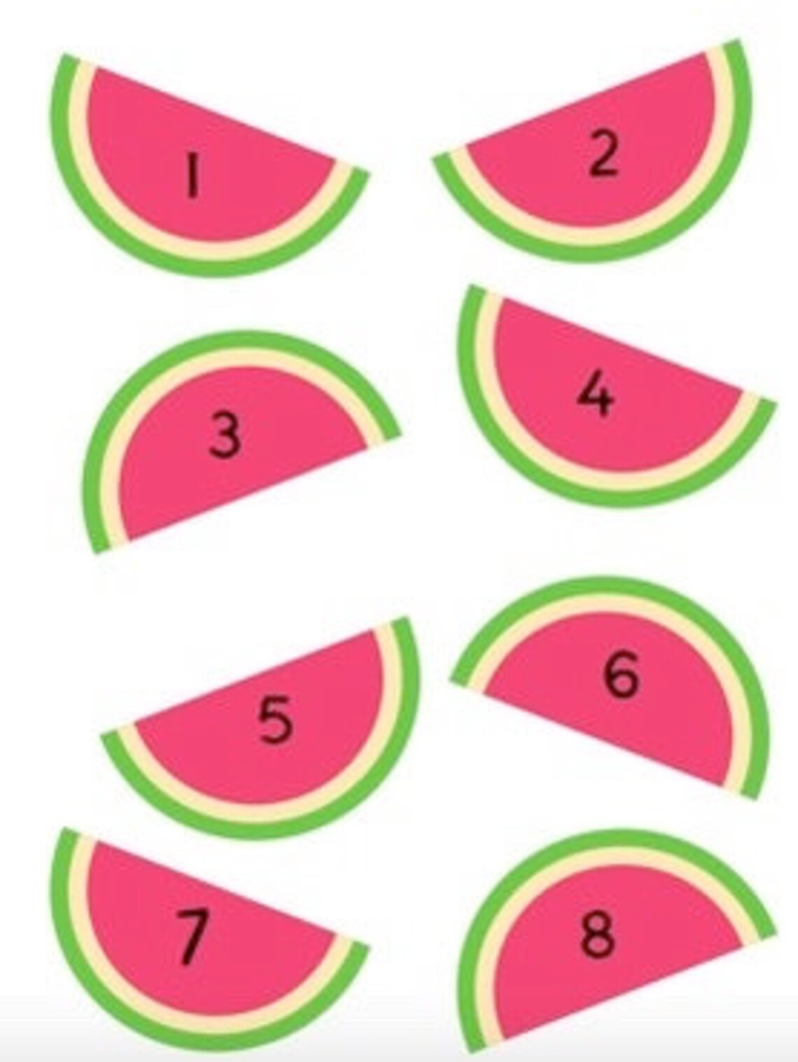 Watermelon Seed File Folder Counting Game - Etsy