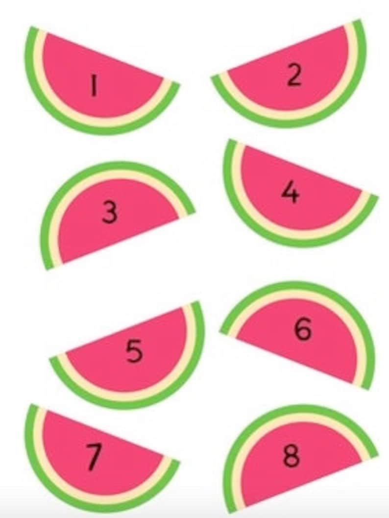Watermelon Seed File Folder Counting Game - Etsy