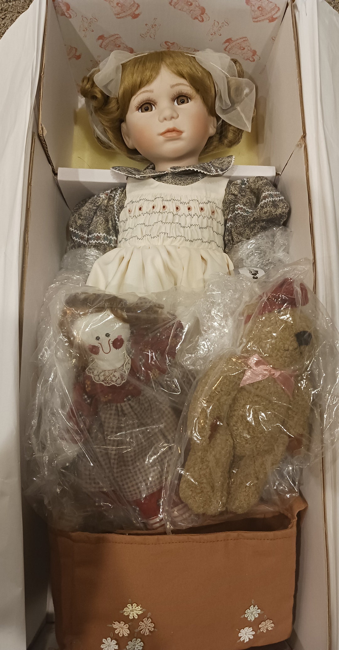 Ginny, Vintage Porcelain Doll, Rare Poseable Doll W/ Certificate of ...