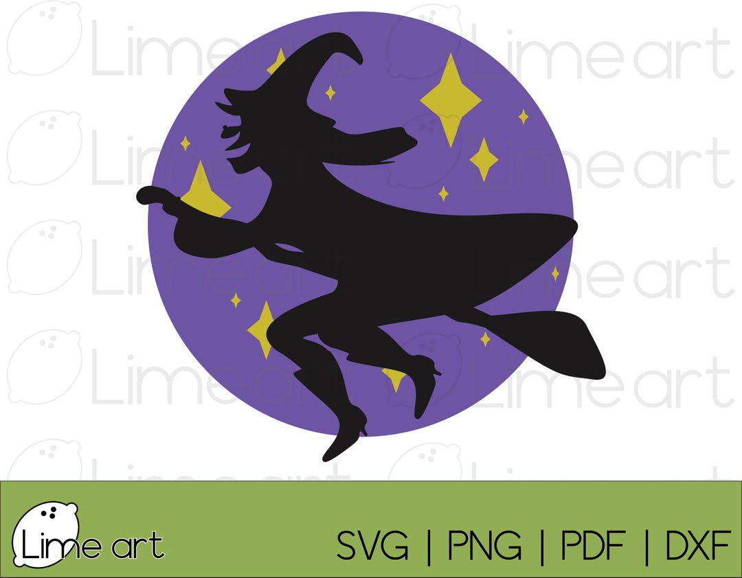 Witch Clipart SVG, Digital Download for Cricut - Etsy