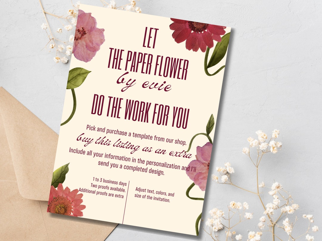 Custom Invitation Template. Personalized Invitation Designed for You ...