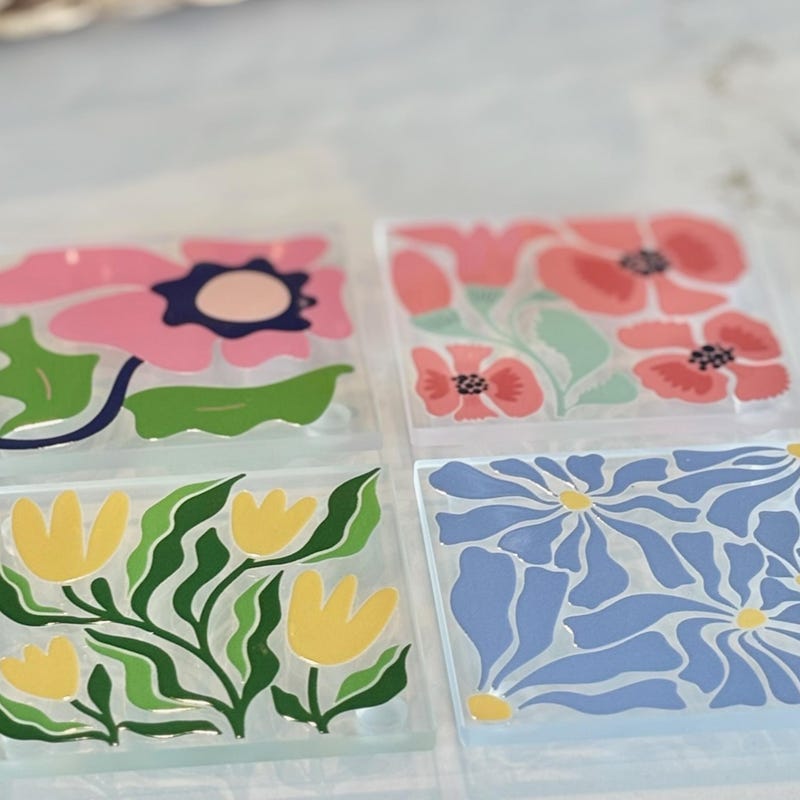 Glass Coasters Modern - Etsy