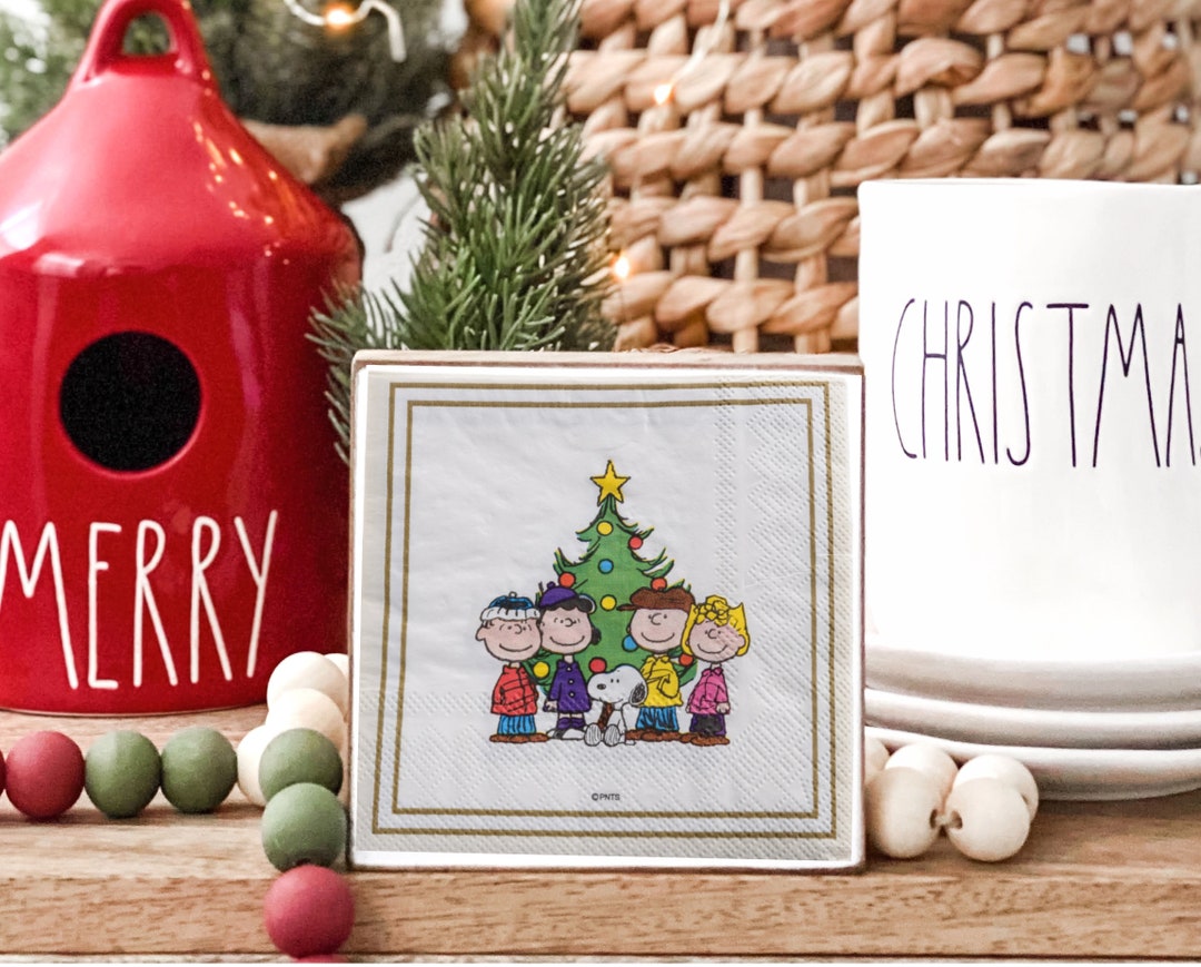 Snoopy Christmas Decor Peanuts Christmas Wooden Shelf Sitter Tiered ...