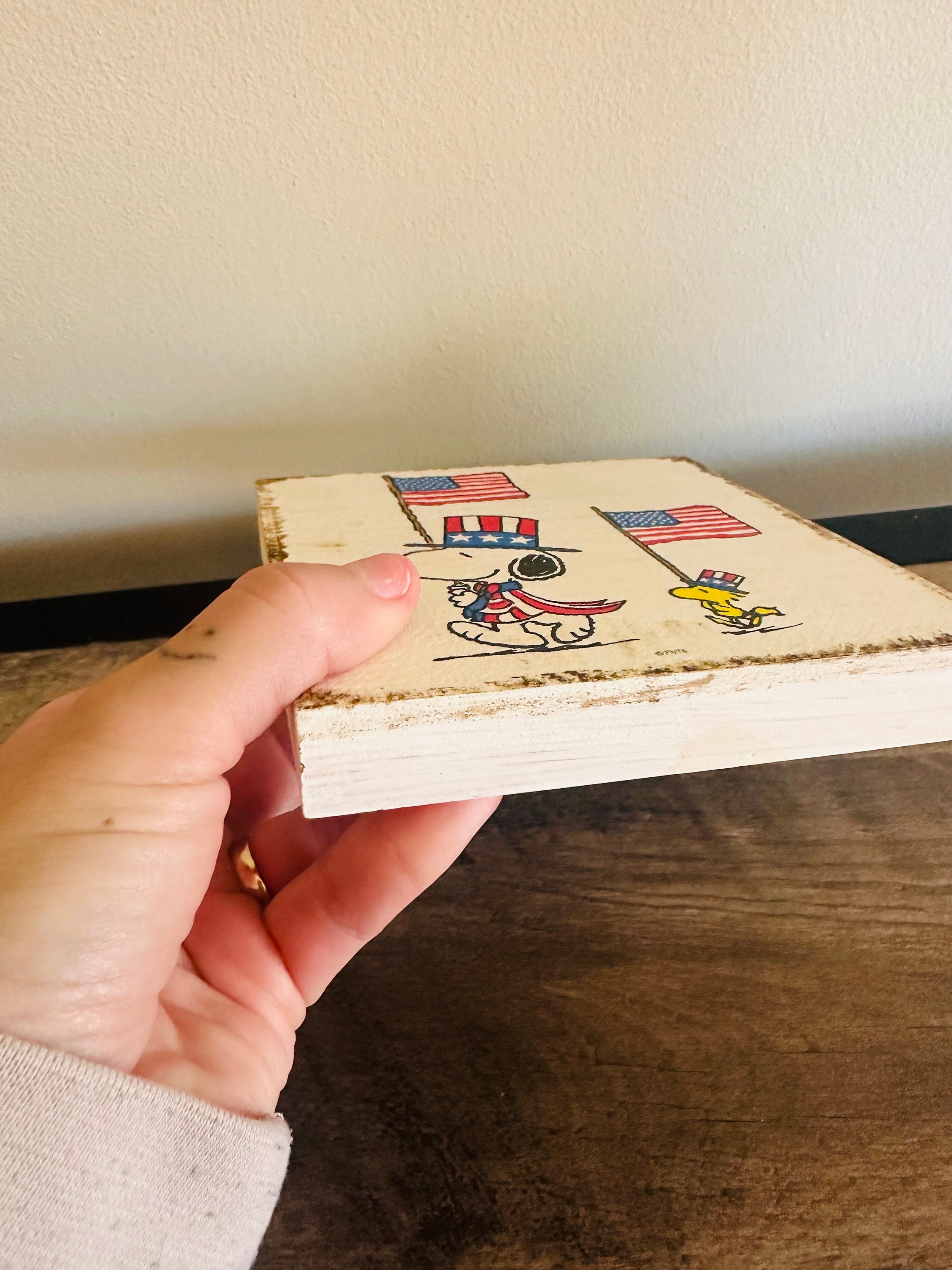 Snoopy 4th of July Decor Snoopy and Woodstock Happy 4th of July Wooden ...