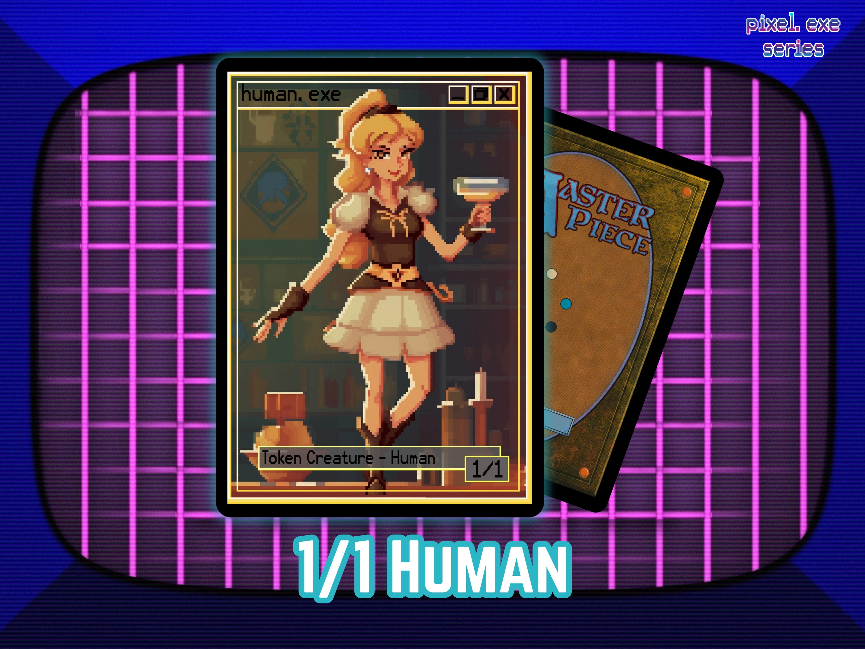 Human Token 1/1 MTG Pixel Art 8bit Proxy Magic the Gathering Custom ...