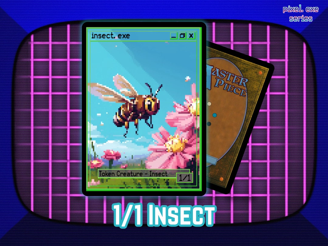 Insect Token 1/1 MTG Pixel Art 8bit Proxy Magic the Gathering Custom ...