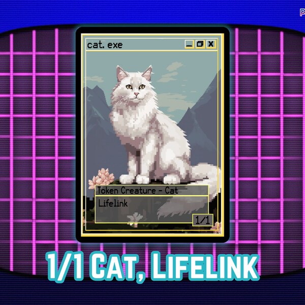 1/1 Cat Token Mtg - Etsy