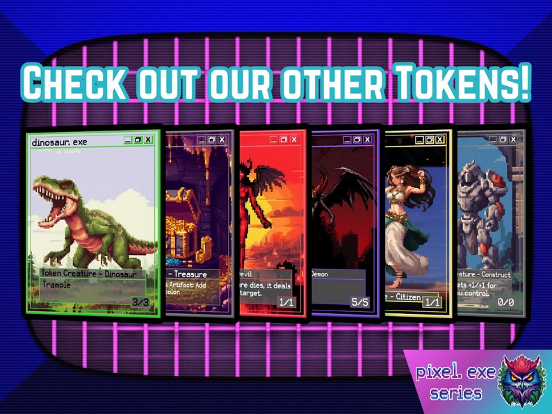 Human Token 1/1 MTG Pixel Art 8bit Proxy Magic the Gathering Custom ...