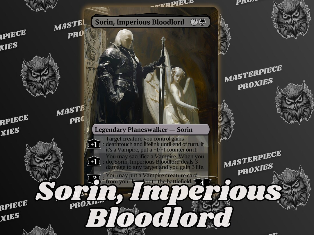 Sorin, Imperious Bloodlord MTG Proxy Custom Fantasy Art Series Full-art ...