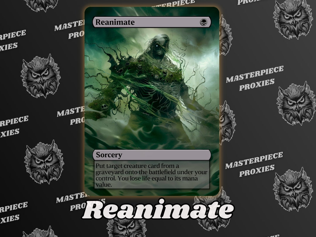 Reanimate MTG Card Custom Fantasy Art Series Full-art Custom MTG ...