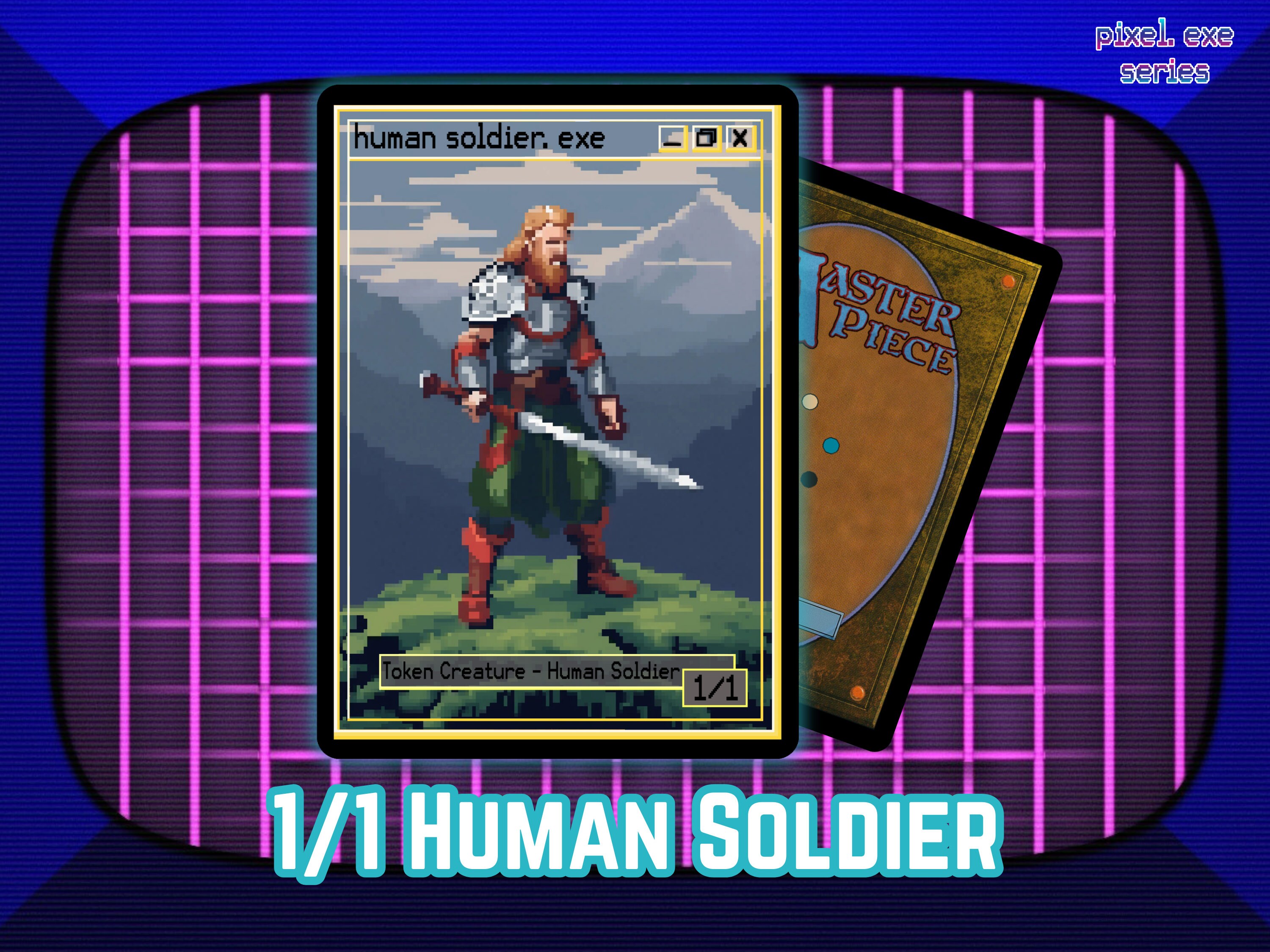 Human Soldier Token 1/1 MTG Pixel Art 8bit Proxy Magic the Gathering ...