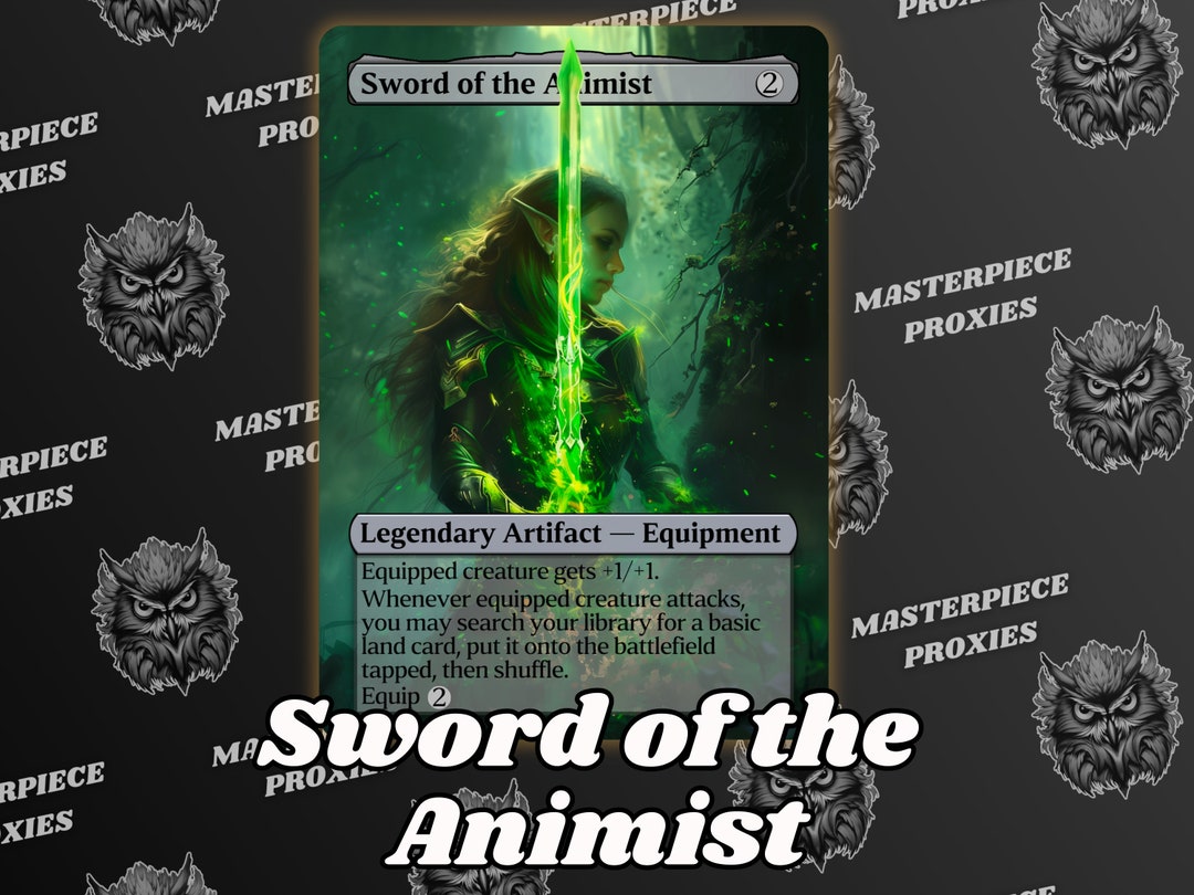 Sword of the Animist MTG Card Custom Fantasy Art Series Full-art Custom ...