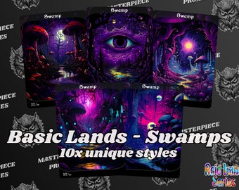 1x Swamp 1 Extended Textless Full Art Custom Altered Basic Land MTG - Etsy