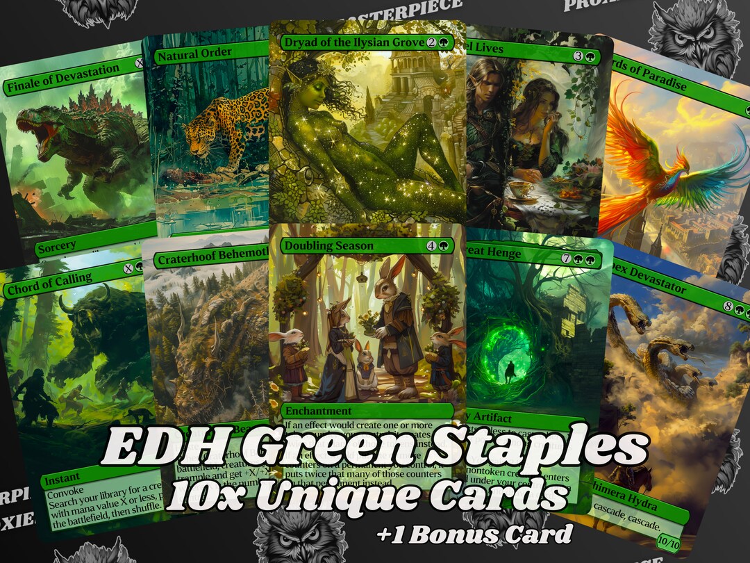 Green Commander Staples Bundle Set of 10 1 Green EDH Staple Cards 11 ...