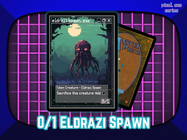 Eldrazi Spawn 0/1 MTG Pixel Art 8bit Proxy Magic the Gathering Custom ...