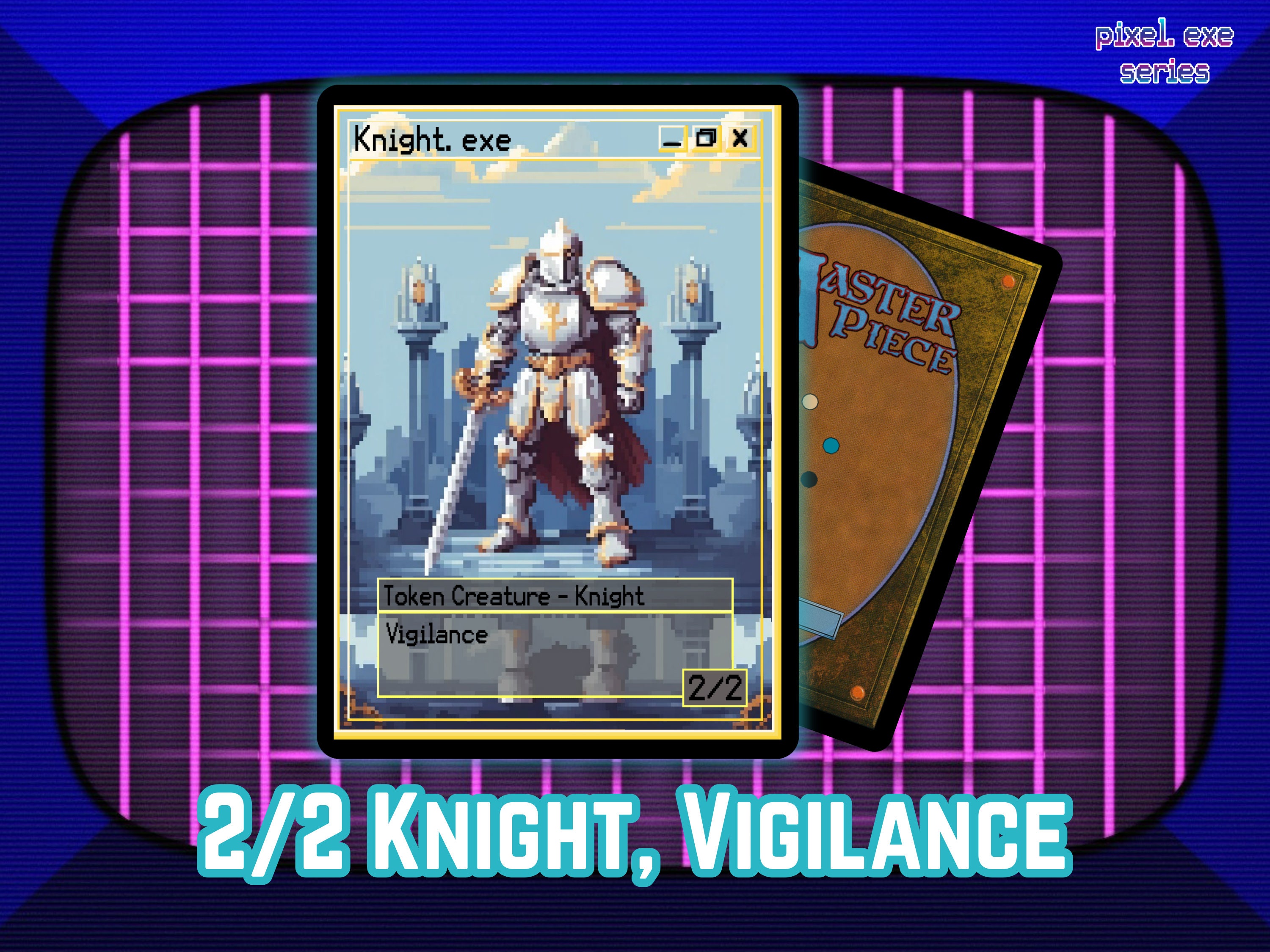 Knight Token vigilance 2/2 MTG Pixel Art 8bit Proxy Magic the Gathering ...