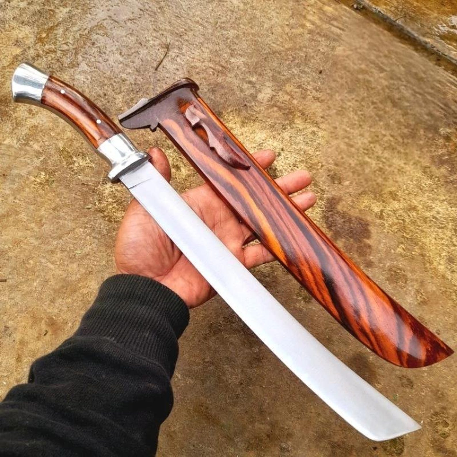 Traditional Ethnic Machete Kitchen Knife Chef Knife Hss Natural Wood ...
