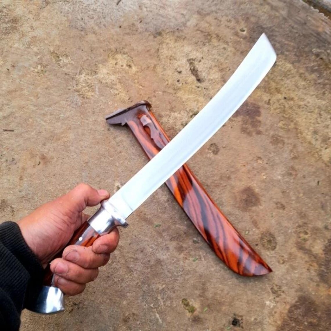 Traditional Ethnic Machete Kitchen Knife Chef Knife Hss Natural Wood ...